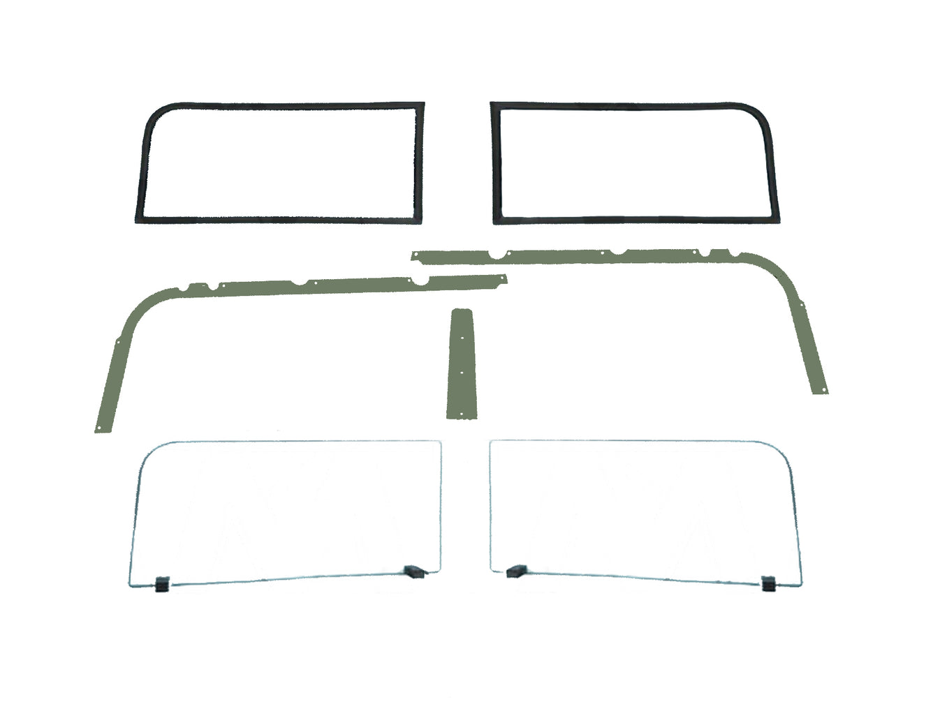 Hmmwv Windshield kit with Seals – USC Industry
